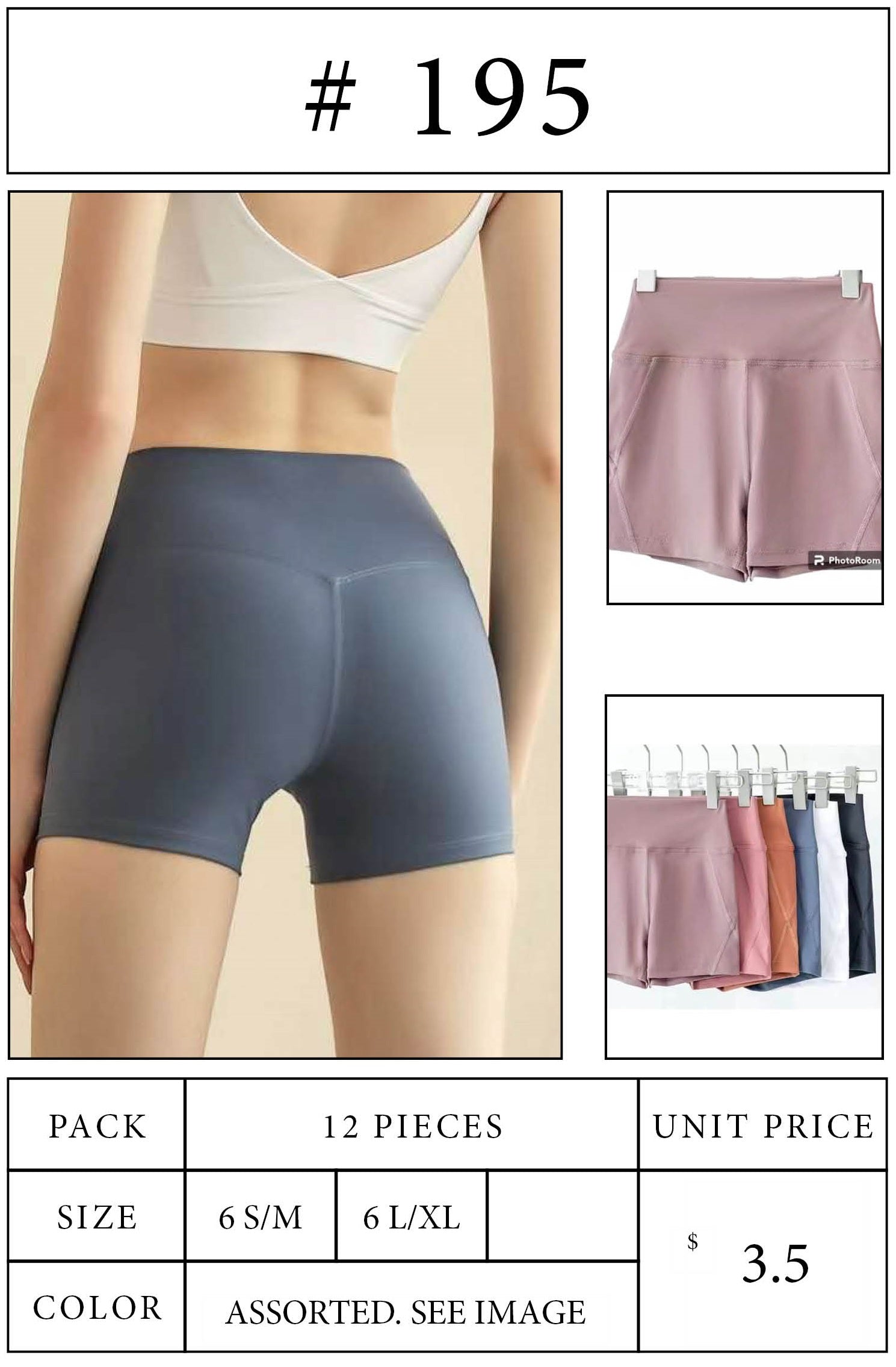 Style: #2327Package Unit: 12 pc/ pack. 72pc/caseSizes: M & LSize Ratio:6 & 6 Wholesale Price: 4 ...