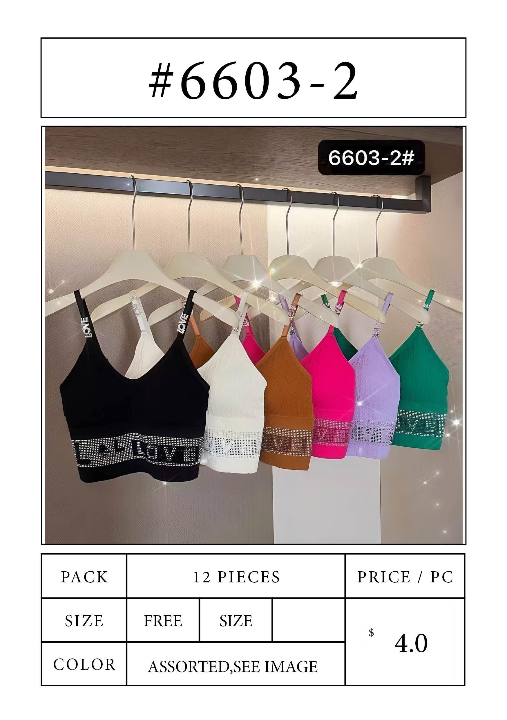 Style: #5001Package Unit: 12 pc/ pack. 72pc/caseSizes: 42D - 52DSize ...