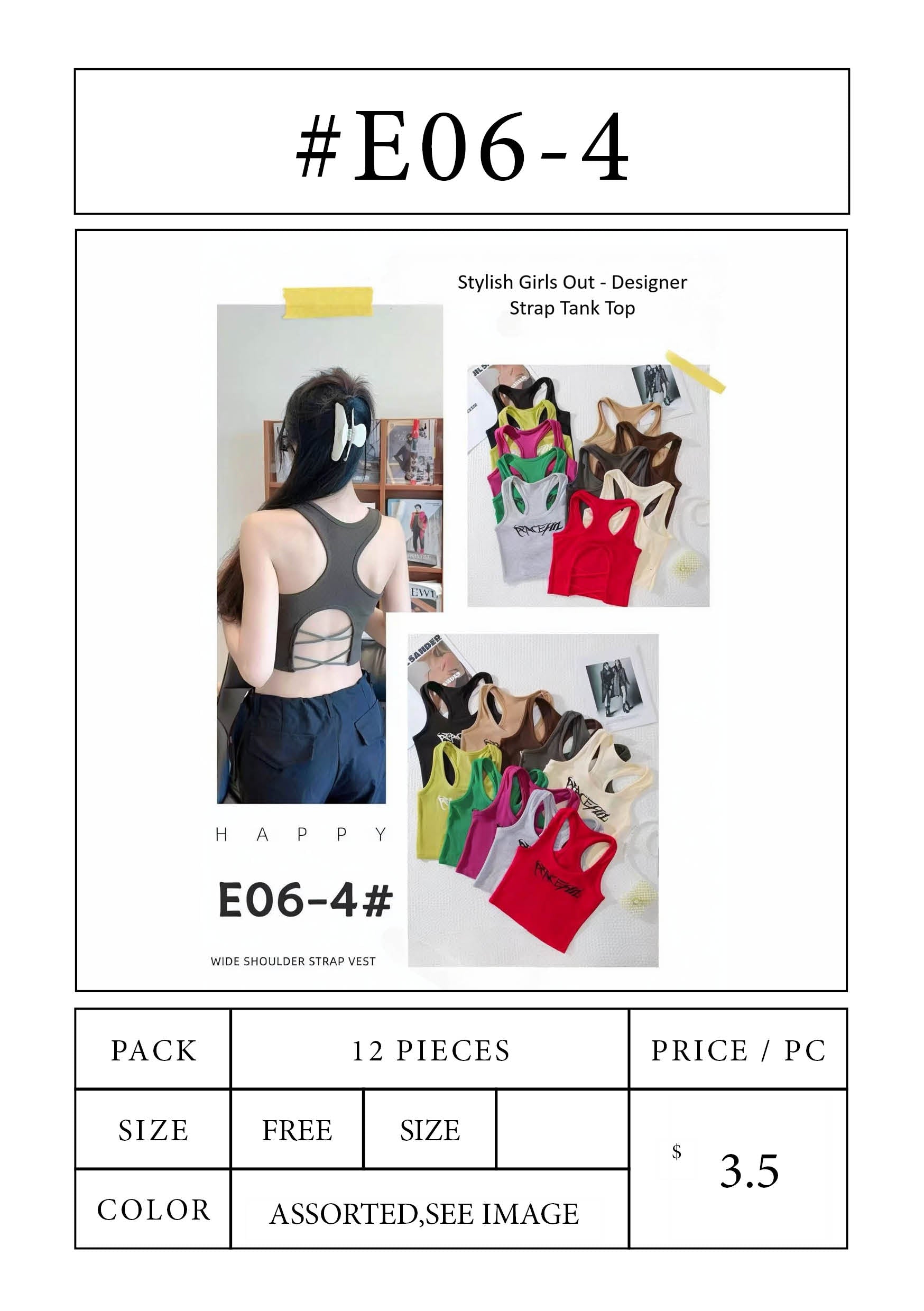 Style: #5001Package Unit: 12 pc/ pack. 72pc/caseSizes: 42D - 52DSize ...